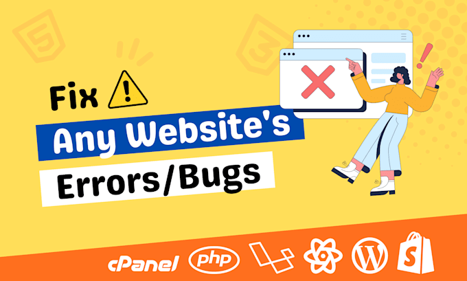 Fix website errors, issues and bugs by Mdmohit687 | Fiverr