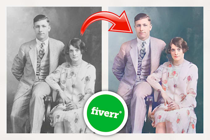 Colorize black and white old photos into color filling by Youssefgatau ...