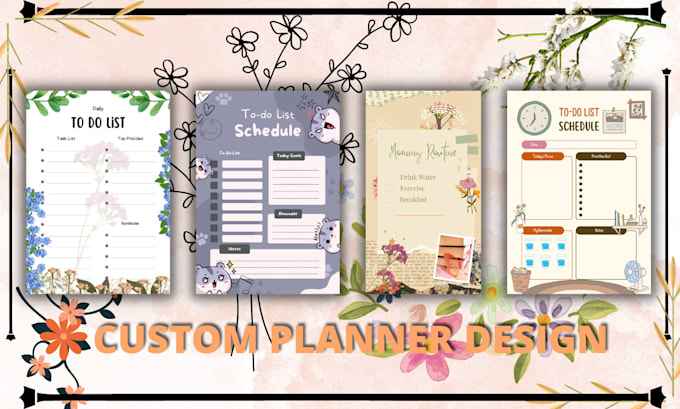 Design your custom planner by Bishwadevmallik | Fiverr