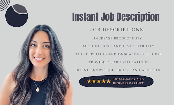 Provide an expert crafted job description template by Letters777 | Fiverr