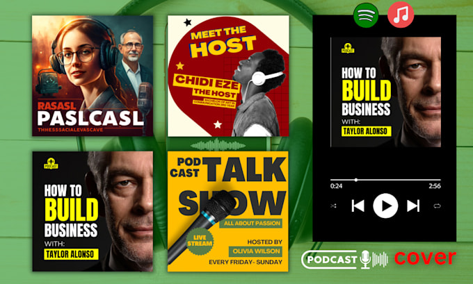 Make custom podcast cover art for itunes and spotify by Tarekelmiri ...