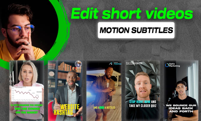 Edit short reel videos with engaging subtitles by Its_akrem | Fiverr