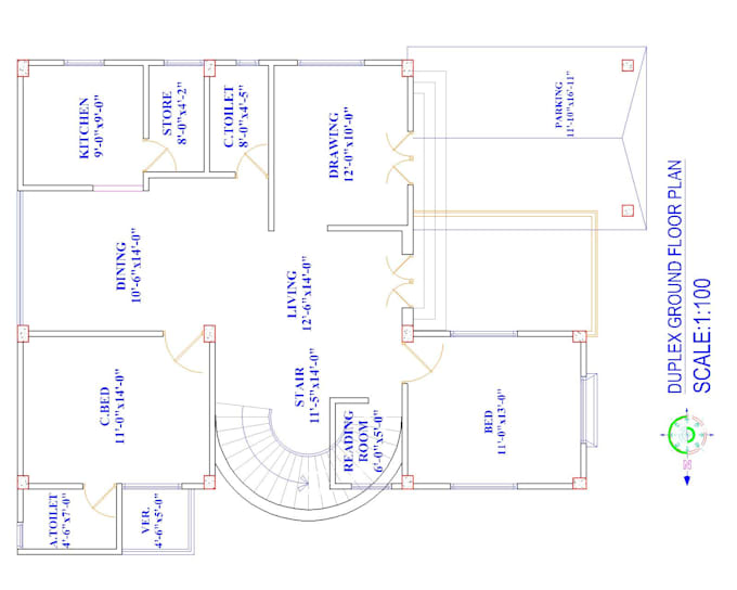 Draw architectural plans in autocad 2d for your project by Archrabiul ...