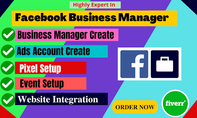 Create new fb business manager, ads account with pixel setup by Anarul_islam2 | Fiverr