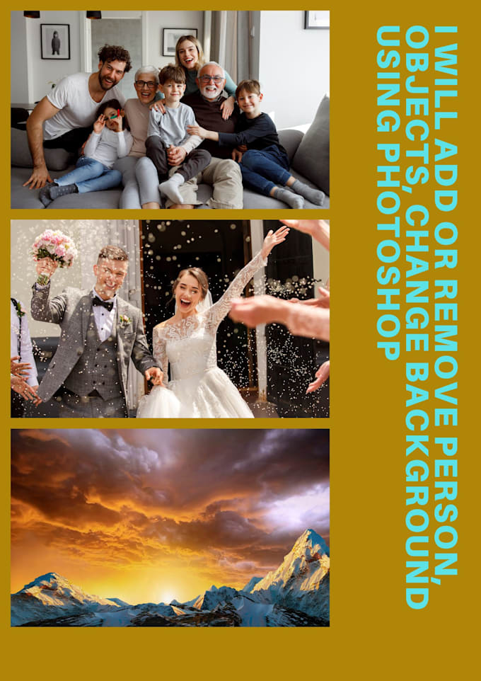 Add or remove person, objects, change background using photoshop by Binc5lk | Fiverr