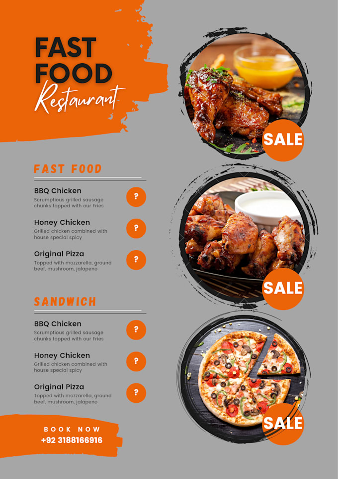 Create restaurant design, food menu, price list by Aizazqureshi786 | Fiverr