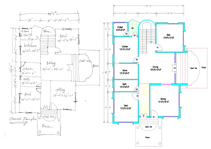 Convert pdf, sketch or image drawing to autocad by Rahul_ac | Fiverr