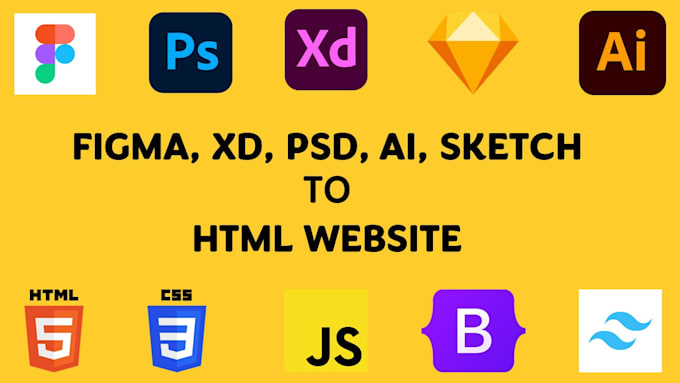 Convert your figma to html, xd to html, psd to html website by Murtuzalabs | Fiverr