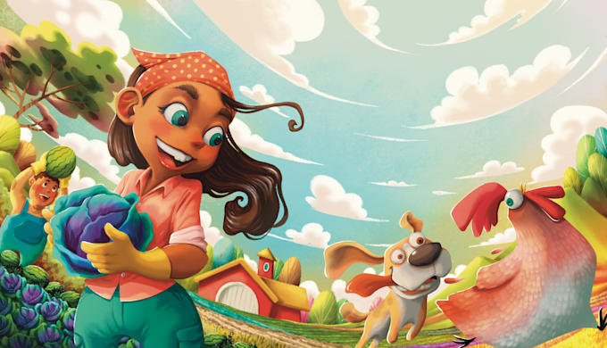 Draw middle grade children book illustration by Conoillustrator | Fiverr