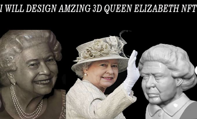 Design amazing 2d and 3d nft art of queen elizabeth by Pmvdesigner | Fiverr