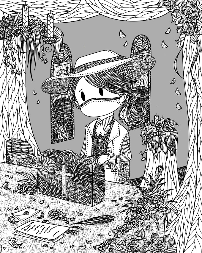 Draw illustration in my granular style by Johndewarr | Fiverr