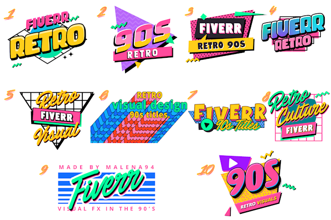 Create a retro 90s pop art logo reveal intro by Malena94 | Fiverr