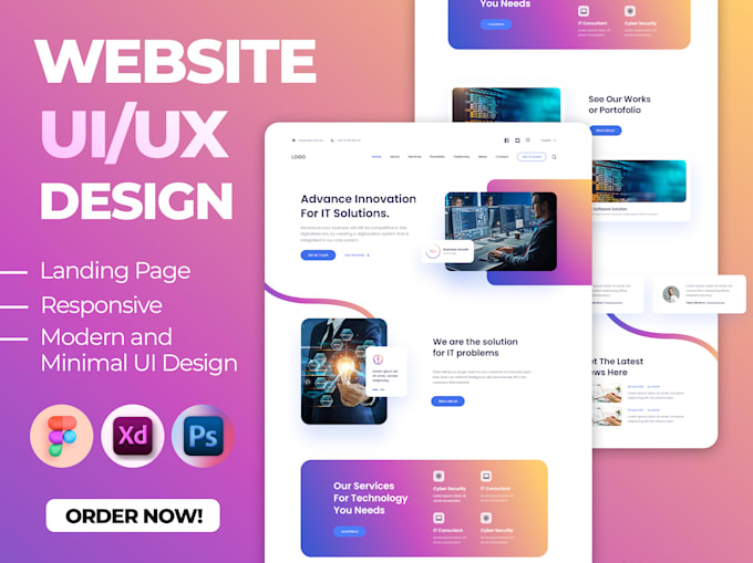Do ui ux design for a website or mobile app in figma psd by Dev_faxwoid | Fiverr
