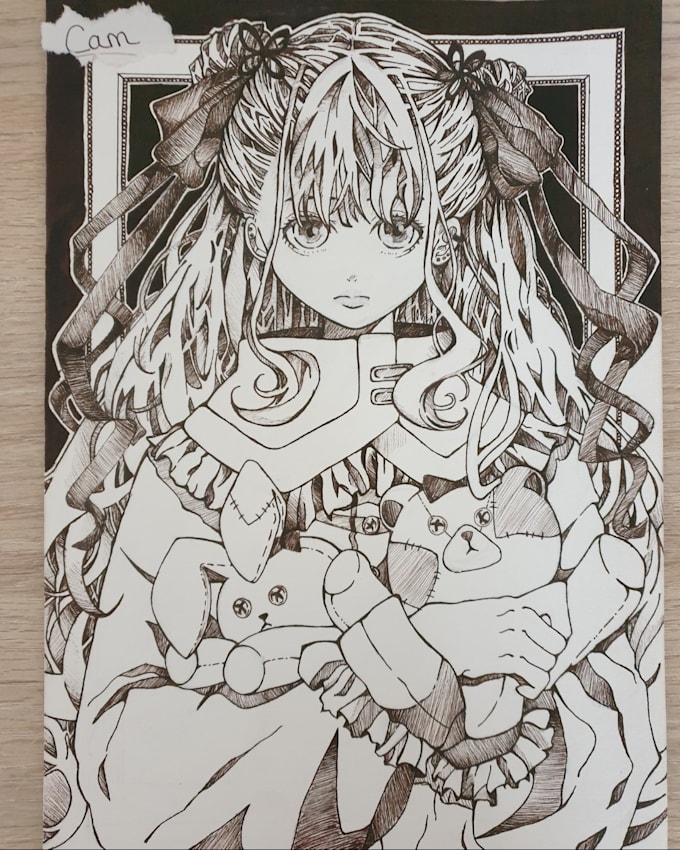 Custom a4 liner drawings by Kitsucam | Fiverr