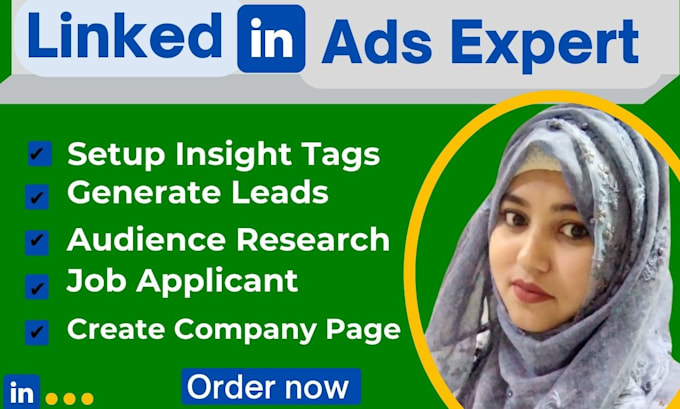 Set up and manage hyper targeted linkedin ads by Meherunhashi | Fiverr