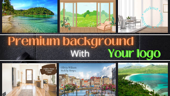Design 3d virtual background with logo by Itsrajkalita | Fiverr