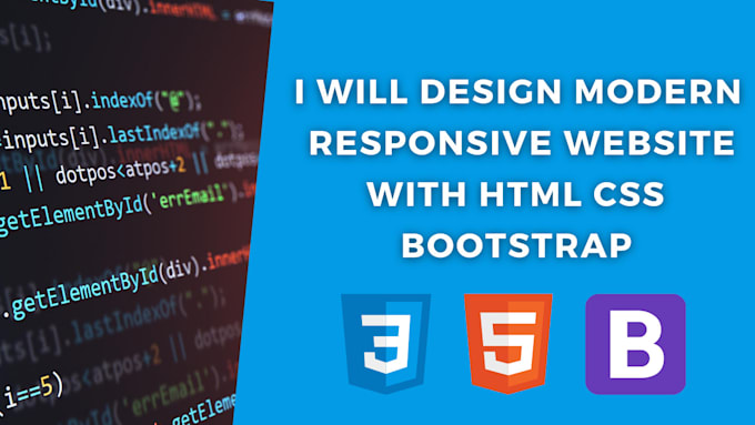 Make website using html css and bootstrap by Vinitsarvaiya | Fiverr