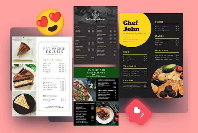 Design creative awesome restaurant menu food menu by Vyoub_nsr | Fiverr