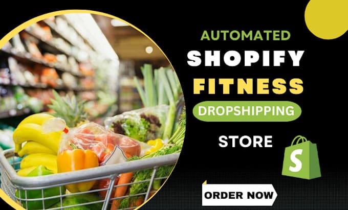 Design grocery shopify store restaurant vegetable beverage dropshipping ...