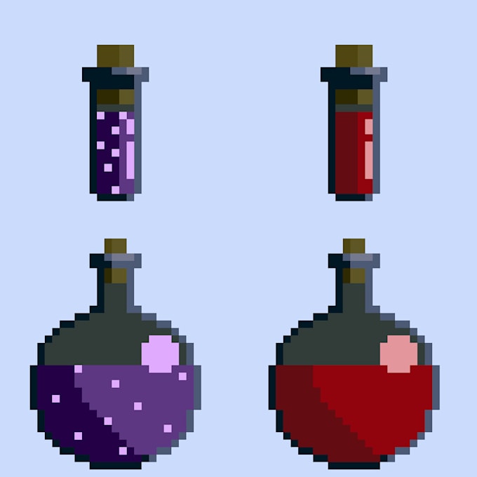 Draw pixel art game packs for you by Thinadxd | Fiverr