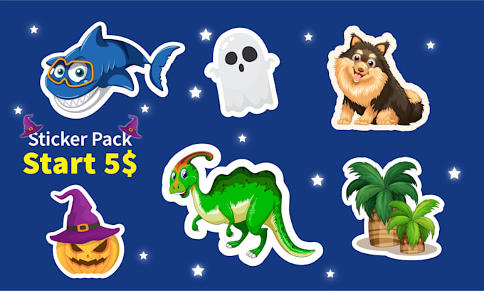 Draw digital sticker design for you by Luillexena1 | Fiverr