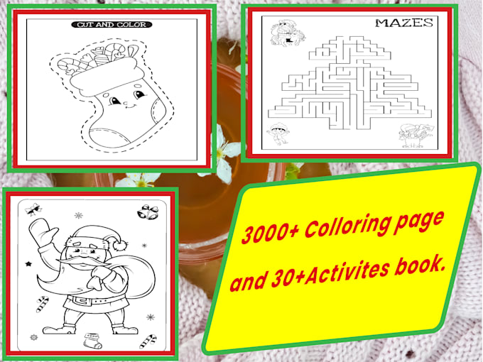 Give you more than 3000 christmas coloring pages by Mehedi937 | Fiverr