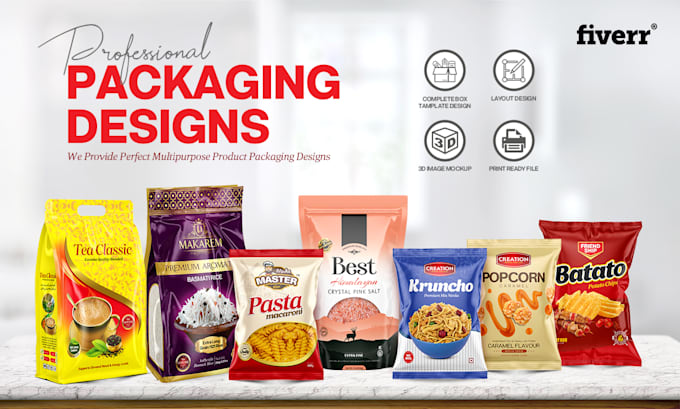 Be your pro packaging designer by Consolioo | Fiverr