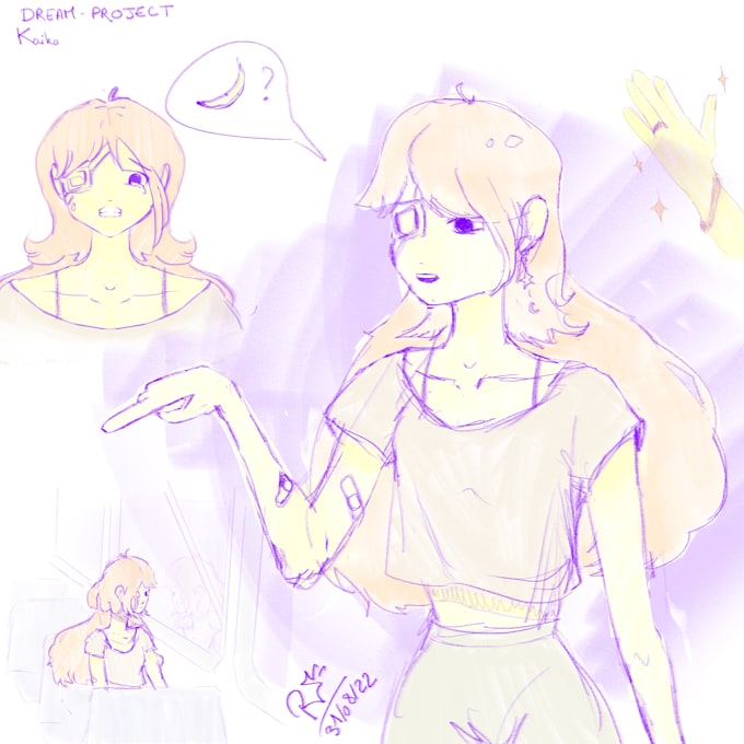 Draw your female oc in colors sfw by Rapha_drawing | Fiverr