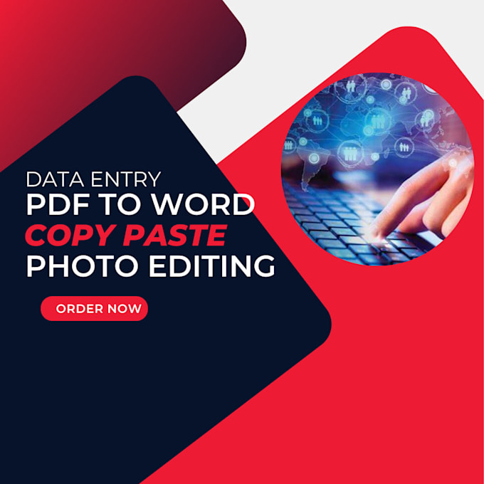 Do perfect data entry, pdf to word and copy paste by Venz21 | Fiverr