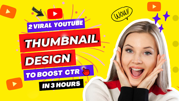 Design amazing youtube thumbnail in 3 hours by Sidrahpro | Fiverr