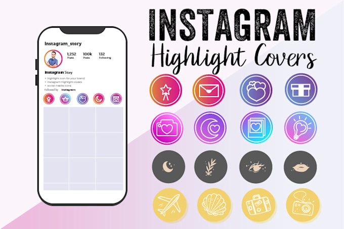 Design instagram highlight covers custom made by Vizo007 | Fiverr