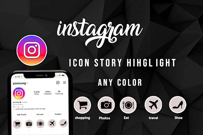 Create amazing instagram highlight icons by Aybshop | Fiverr