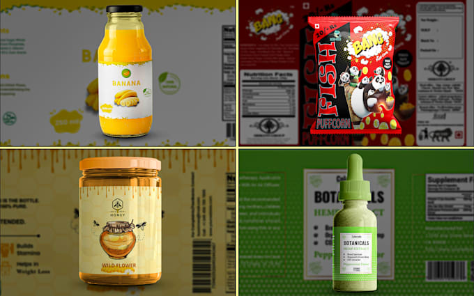 Do unique product label design and packaging with 3d mockups by ...