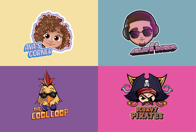 Create a fun, cartoon logo mascot by Thebradpad | Fiverr