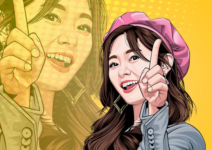 Draw realistic cartoon portrait from your photo by Wahyu_designart | Fiverr