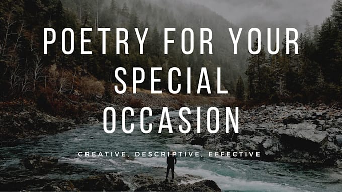 Write a unique and creative poem for any occasion by Agreymason | Fiverr