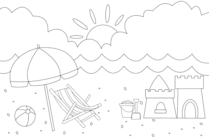 Design animal and other character with background coloring pages for ...