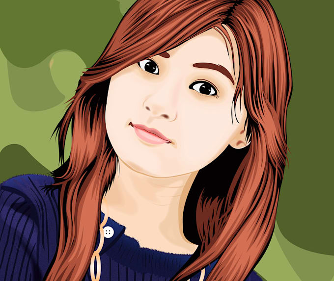 Draw your portrait into vector art by Griselda8achill | Fiverr
