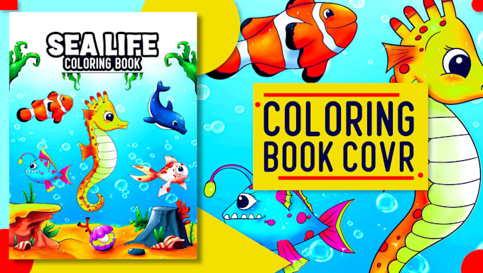 Design a cute chibi kawaii kdp coloring book cover by Azizvdz465 | Fiverr