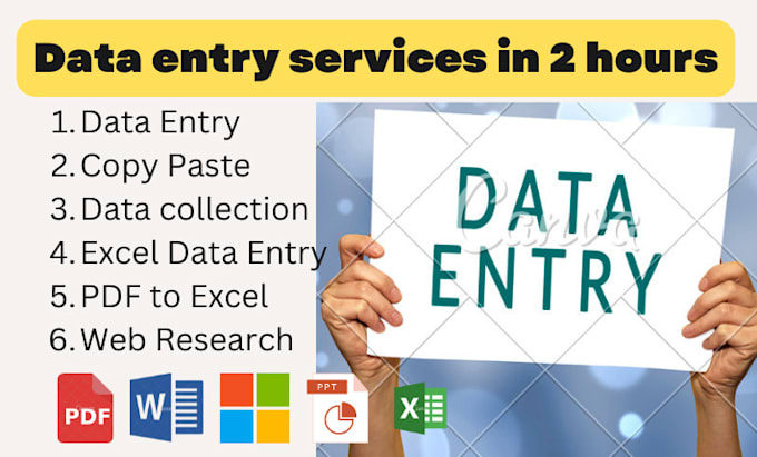 Do perfect data entry and copy paste jobs by Mah_noor313 | Fiverr