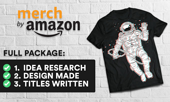 Create merch by amazon t shirt designs with niche and keywords by ...