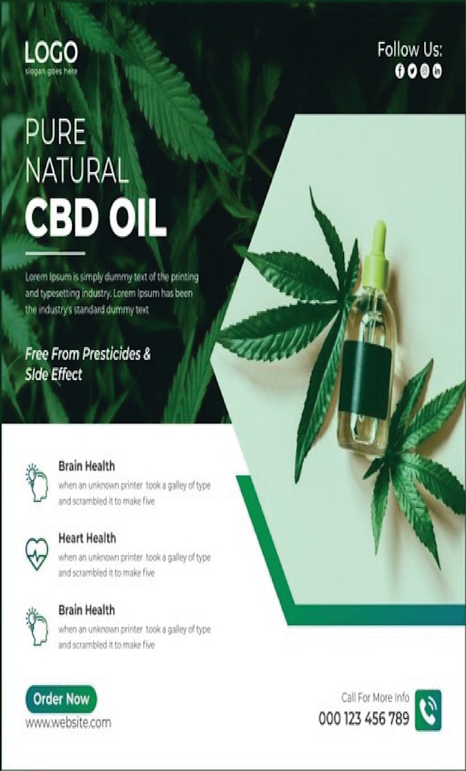 Create eye caching cannabis, cbd, hemp,olive oil flyer label by Shabnam03 | Fiverr