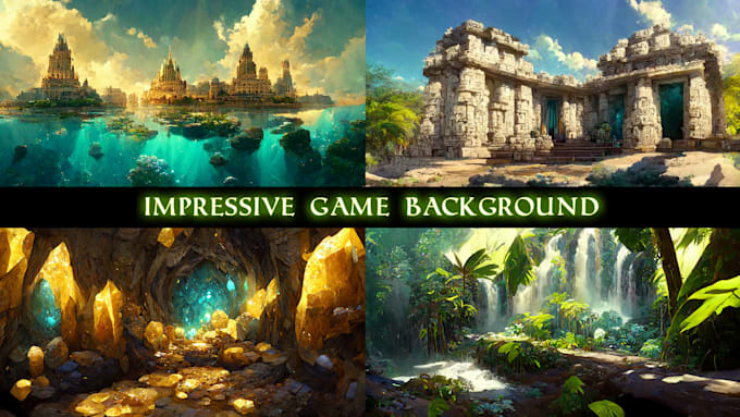 Create a colorful anime style game backgroud 2d environment by ...