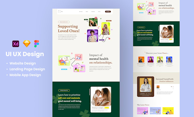 Design uiux, web template or web ui, app ui in figma, xd by Tahmin_06 | Fiverr