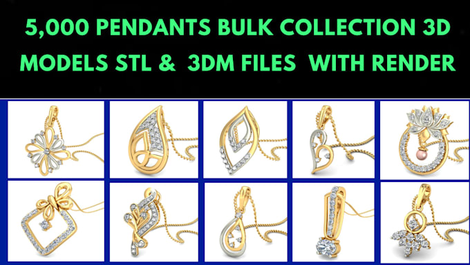 500 pendants 3d print model bulk collection by Jewelry_model | Fiverr