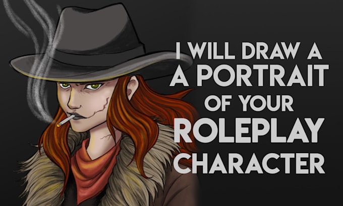 Draw a portrait of roleplay character by Lendermations | Fiverr