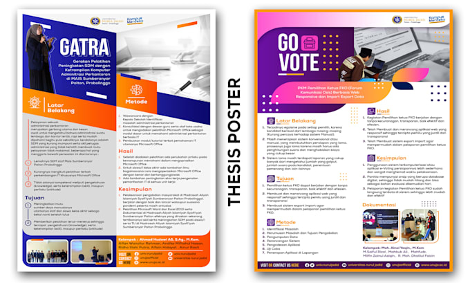 Create a modern poster for your thesis presentation by Vincodesign | Fiverr