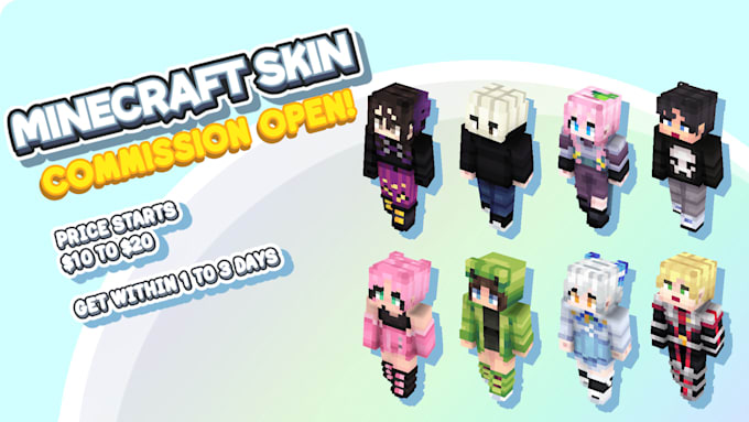 Do minecraft skin commissions by Nightmaredreams | Fiverr