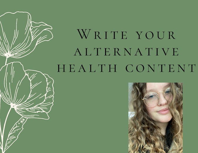 Write your alternative health content by Tsparke | Fiverr