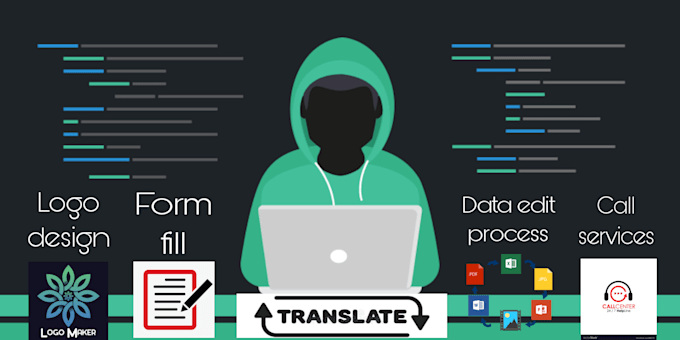 Data entry, any type editing, form filling, calling customers, logo ...